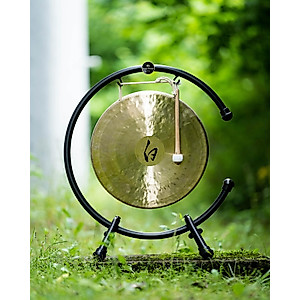 12" White Gong, Handcrafted Bronze Alloy — Includes Beater — For Sound Healing Therapy, Yoga and Meditation, 2-YEAR WARRANTY