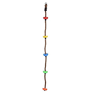 194cm Disc Swing Rope Platform for Tree Climbing - Fun Outdoor Swing Set for Kids with Multicolor Plastic Seat and Sturdy Rope - Perfect Playground Accessory for Balconies, Courtyards, and Backyards