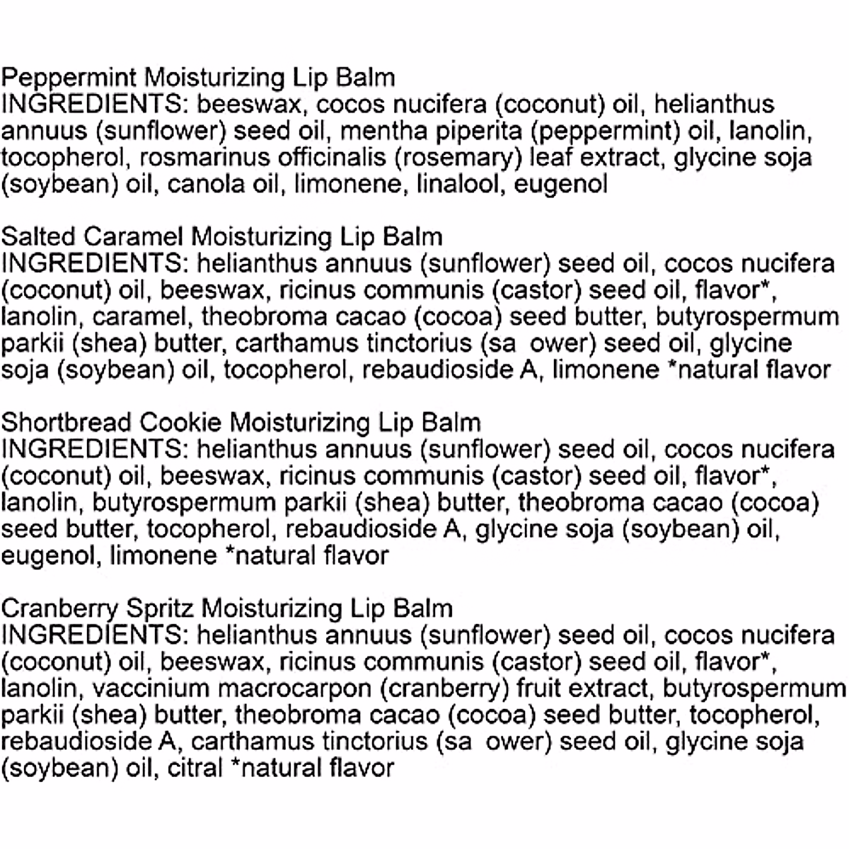 Burt's Bees Lip Balm Easter Basket Stuffers, Moisturizing Lip Care, Festive Fix Set - Peppermint, Salted Caramel, Cranberry Spritz & Shortbread Cookie (4 Pack)