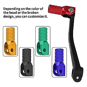 RUTU CNC Gear Shift Lever Folding Shifter Lever with L-Wrench - Shifting Lever for XR50 CRF50 50cc 70cc 90cc 110cc 125cc Dirt Bike Dual Pit Bike - 6061 Aviation Aluminum Bike Gear Shifter Black-Green