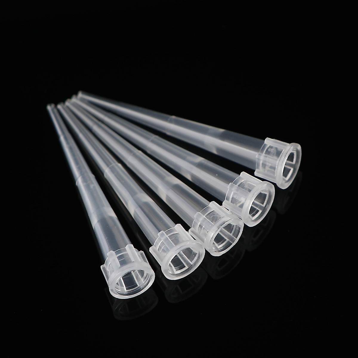 Eowpower 1000 Pieces Clear White 10 ul Laboratory Lab Plastic Liquid Pipette Pipettor Tips