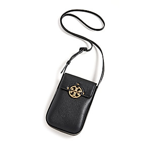 Tory Burch Women's Miller Phone Crossbody, Black, One Size