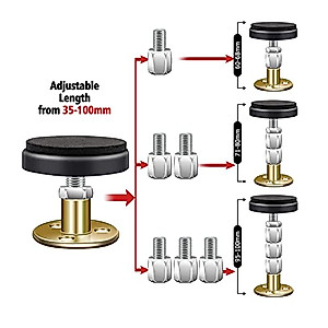 AIOUIERSCN Bed Frame Anti-Shake Tool, Adjustable Anti-Shake Tool, headboard Shockproof Stopper, Suitable for beds, cabinets, Sofas, Wall Retractable Tools，1.57-4.41inch,2pieces