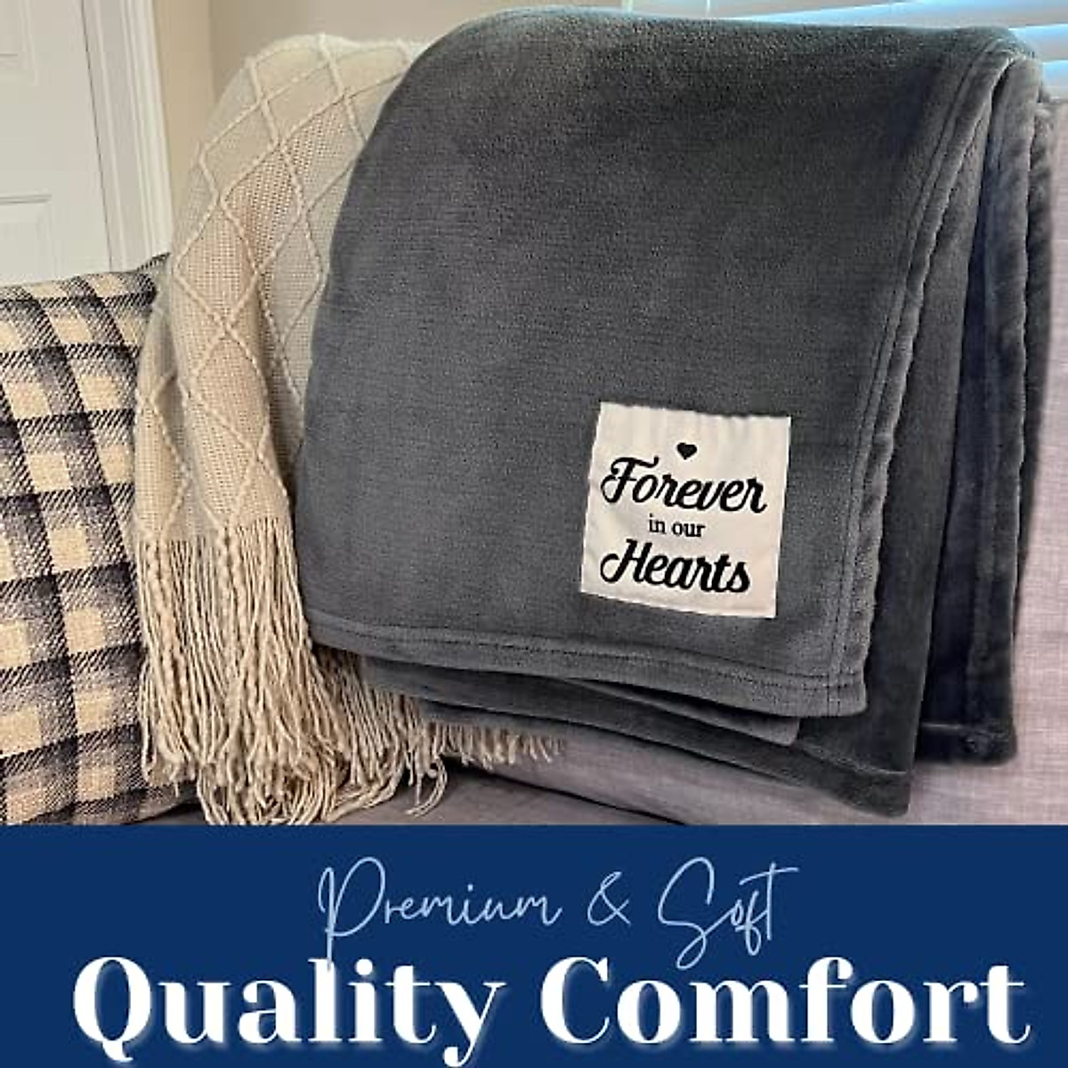 Wishmead Sympathy Gift Blanket - Memorial Gifts for Loss of Mother - Bereavement Gifts in Memory of Loved One Loss of Father Husband Condolence Grief Sorry Loving Funeral Rememberance