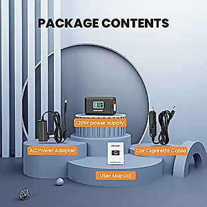 HOWEASY 120W Portable Power Station, 88WH Solar Generator, Lithium Battery Power with 2 110V AC (Peak 150W) Socket/ 3 DC Ports/2 USB QC3.0/LED Light for CPAP Outdoor Camping Trip Hunting Emergency