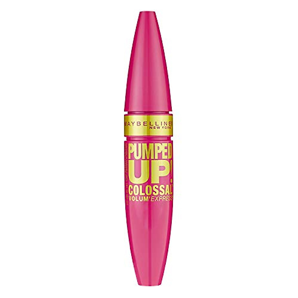 Maybelline Volum' Express Pumped Up Colossal Mascara, Washable Formula Infused with Collagen for Up To 16x Lash Volume, Glam Black, 1 Count