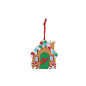 PWS Sales Gingerbread House Christmas Felt Ornament Kits-Makes 12-Crafts for Kids