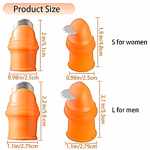 Gardening Thumb Knife with Case, Finger Pruner for Gardeners, Finger Knife-Plants Picking Trim Tools, Orange Thumb Cutter Gardening Tools Kit for Picking Plant Fruit Vegetable