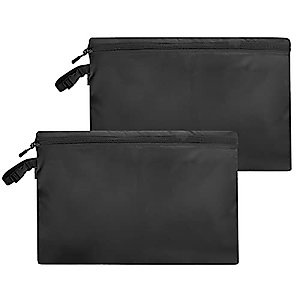 Beautyflier Water Resistant Wet Dry Bags, Reusable Bags for Baby Cloth Diapers, Stroller, Washable Travel Bags, Beach, Pool, Gym Bag for Swimsuits & Wet Clothes (Black, 16.25x11.5")