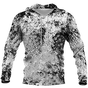 XIAXOGOOL Men's Fashion Hoodies & Sweatshirts Crewneck Sweatshirt Tie Dye Hoodies For Men Novelty Hood Pullover Plus Size Printed Sweatshirts With Pocket Mens Hoodies Pullover Black 4X