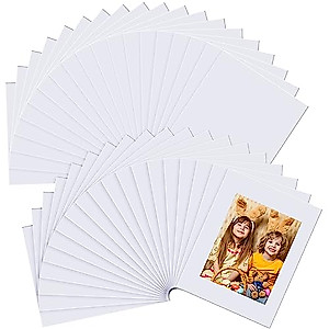 Thyle 20 Pieces 16 x 20 Inches White Picture Mats Show Kit for 11 x 14 Inches Photo White Picture Mats Board Core Bevel Cut Acid Free Mats with 20 Pieces Backing Board Art Mat