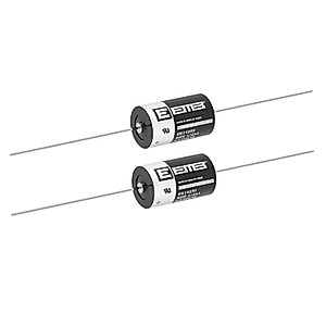 EEMB 2Pack ER14250 1/2AA 3.6V Lithium Battery with AX Solder Tabs Li-SOCL₂ Non-Rechargeable Battery XL-050F SB-AA02 LS14250 TL-5902 TL-2150 for Slot Machine/Game chip Board