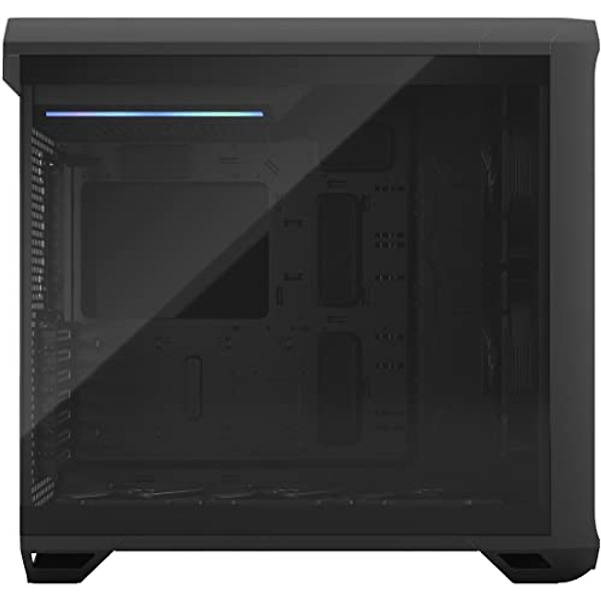 Fractal Design Torrent Black - Dark Tint Tempered Glass Side Panel - Open Grille for Maximum air Intake - Two 180mm PWM and Three 140mm Fans Included - Type C - ATX Airflow Mid Tower PC Gaming Case