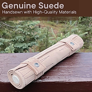Sondergut Roll-up Suede Backgammon Game Cream