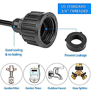 Petutu Misting Cooling System 65.6ft(20M) Misting Line + 25 Brass Mist Nozzles + a Faucet Connector (3/4") Fan Misting Kit Outdoor Mister for Patio Garden Greenhouse Trampoline for waterpark