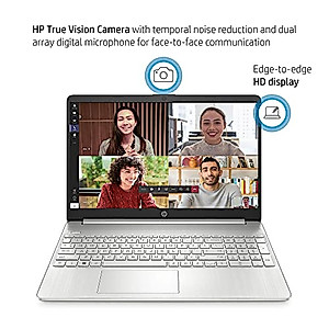 HP Newest Laptop, 15.6" HD Screen, Intel Core i3-1115G4 (up to 4.1 GHz) Processor, 32GB RAM, 512GB SSD, USB-C, HDMI, Windows 11 Home, Silver, JVQ MP