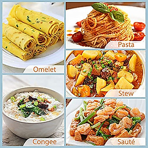 SHINEURI Frying Pans 6 Pieces Nonstick Cookware Set 9.5” and 11” Frying Pan Skillet Pan and Wok with Lid Ceramic Cookware Set