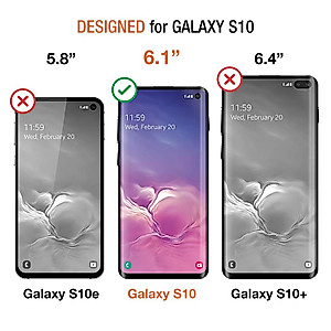 Trianium Clarium Case Designed for Galaxy S10 Case (2019) - Clear TPU Cushion/Hybrid Rigid Back Plate/Reinforced Corner Protection Cover for Samsung Galaxy S 10 Phone (PowerShare Compatible)