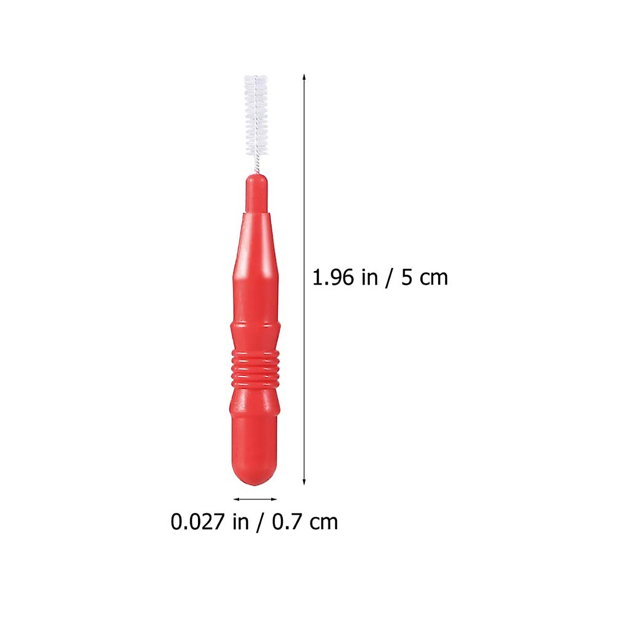 Healifty 50pcs Interdental Brushes Dental Floss Picks Toothbrush 3mm Oral Cleaner Personal Health Care Supplies for Kids Adults Red