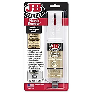 J-B Weld 50133 Plastic Bonder Structural Adhesive Syringe - Tan - 25 ml