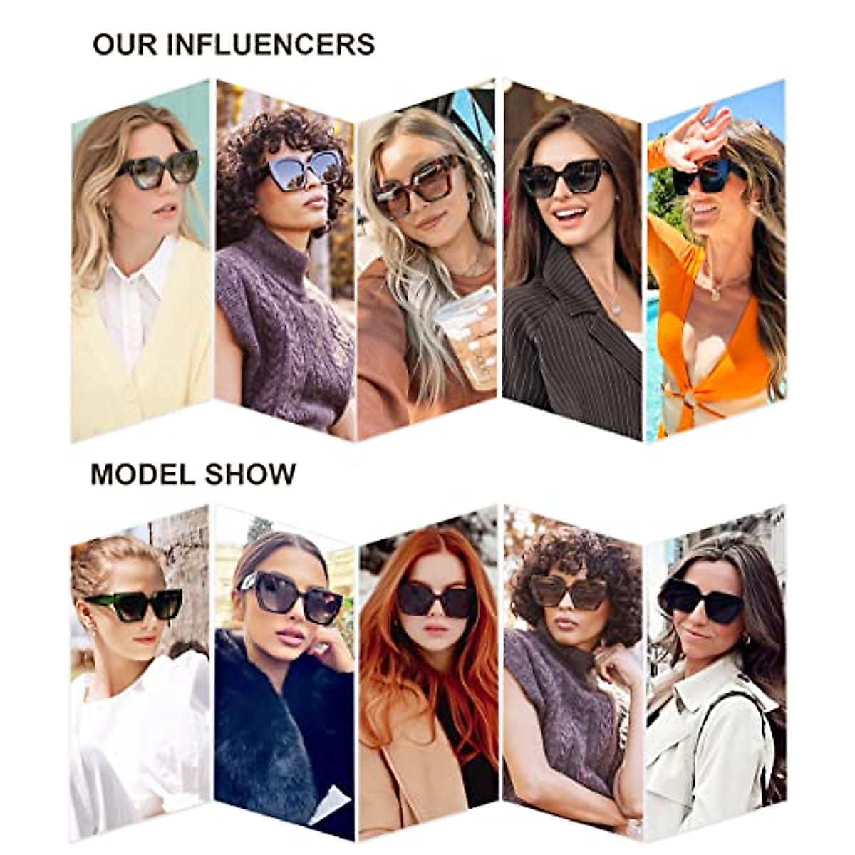 SOJOS Retro Cateye Polarized Oversized Sunglasses Womens Vintage Square Designer Sunnies SJ2205, Light Brown/Brown