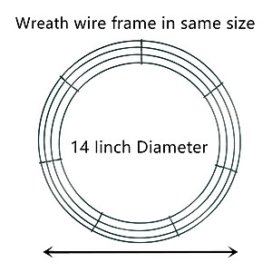 Poolan 3 Pack Dark Green Christmas Wire Wreath Frame 14 Inch Round DIY Craft Decoration Wire Wreath for Christmas Wedding Holidays Valentines Garden Home Party Decorations