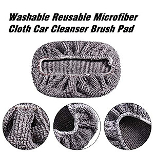 REENFAYA Windshield Cleaner Window Windshield Cleaning Tool with Extendable Handle and Washable Reusable Microfiber Cloth Auto Interior Exterior Glass Wiper Car Glass Cleaner Kit-2 Pack