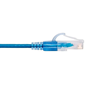 Monoprice Cat6A 50ft Blue 10-Pk Patch Cable UTP 30AWG 10G Pure Bare Copper Snagless RJ45 SlimRun Series Ethernet Cable