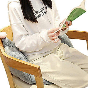 Crown Seat Cushion Soft Warm Comfortable Seat Pad Cushion for Support Waist Backrest Non-Slip Plush Pad Pillow for Home Office Chair Car Seat