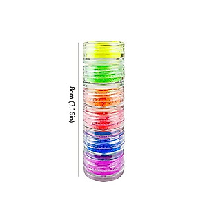 Pigment Body Powder Color Glow Powder Fluorescent Glitter Pearl High Gloss Nail Powder Powder Nail Pigment For Body And Craft Kids Face Paints