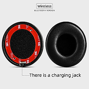 Learsoon SOLO3.0 Ear Pads Replacement Solo 2.0 Ear Cushions Compatible with Beats Solo 2& Solo 3 Wireless A1796/B0534 Headphone(Black)