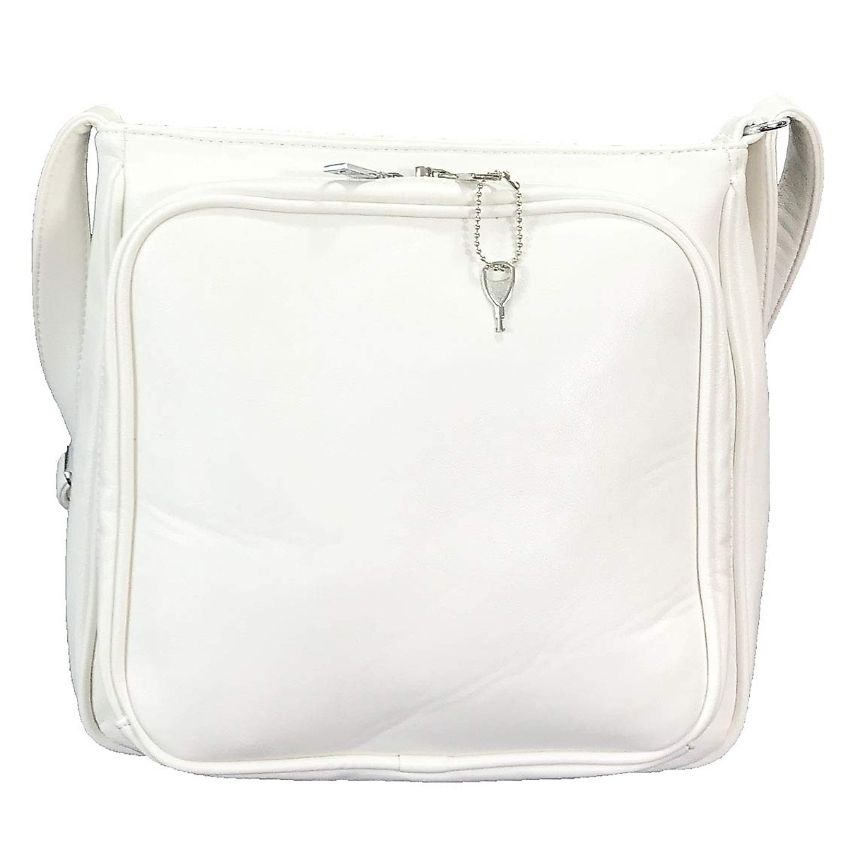 Zzfab Triple Zipper Locking Concealed Carry Crossbody Bag - CCW Concealed Carry Purse (White)