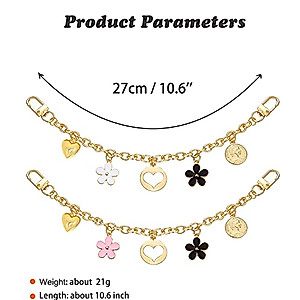 HOSBY Bag Charm Handbag Chains Decoration for Women, Sparkling Pendant Accessories for Purse Designer Shoulder Bag (B)