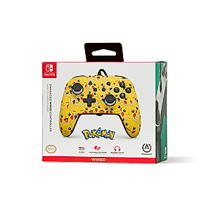 PowerA Enhanced Wired Controller for Nintendo Switch - Pikachu Moods, Gamepad, game controller, wired controller, officially licensed