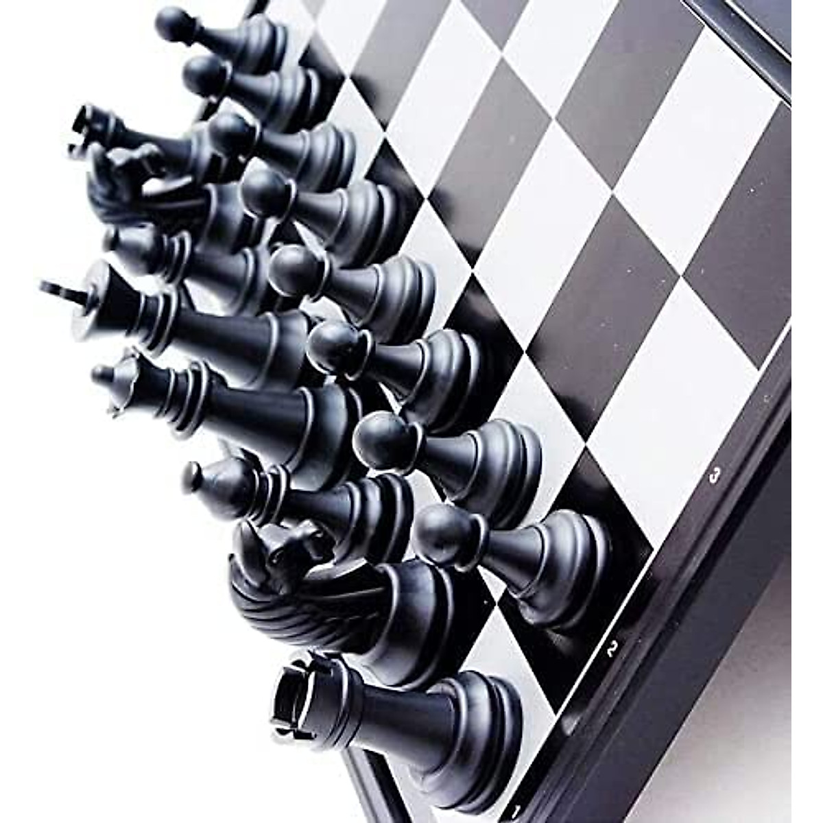 Multipurpose Magnetic Travel Chess Set 9.84" with Folding Chess Board Educational Toys for Kids and Adults