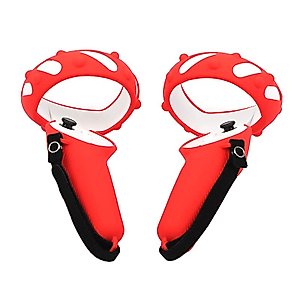 VR Touch Controller Grip Cover Compatible for PICO Neo 3, Protective Non-Slip Silicone Handle Sleeve Cover for Virtual Reality Controller Accessories (Red)