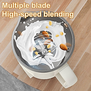 Mooye 35oz Automatic Nut Milk Maker with Nut Milk Bag - Homemade Almond, 10 Blades, Oat, Soy Milk Machine - Auto-operation, 12 Hours Timer, Easy Cleaning - Dairy-Free Beverages