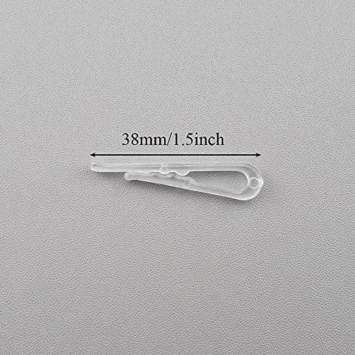 Hao Pro 38mm Length Clear Plastic Alligator Clip Easy Storage Securely Clip Prevent Damage Fabric Flexible Material U Shape Transparent Garment Clips 170 Pieces for Folding Ties Socks Pants Shirts