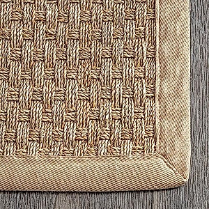 nuLOOM Hesse Checker Weave Seagrass Indoor/Outdoor Area Rug, 9' x 12', Natural