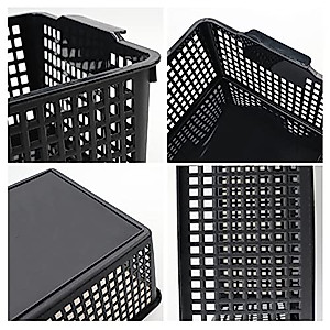 EudokkyNA Large Storage Bins, Plastic Organizer Basket Bins Set of 3