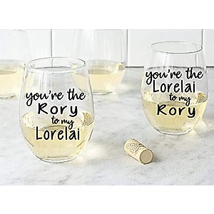 Gilmore Girls Wine Glass Gilmore Girls Rory Gilmore Lorelai Gilmore Funny Gilmore girls glass Gilmore gilrs Friends gift set