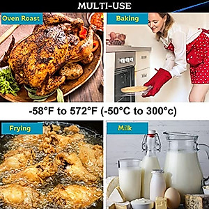 Searon Meat Thermometer Digital - Food Thermometer 3 Seconds Instant Read,Auto-Sleep,Waterproof,Backlight Display for Cooking Kitchen BBQ Grilling Smoker Baking Turkey...