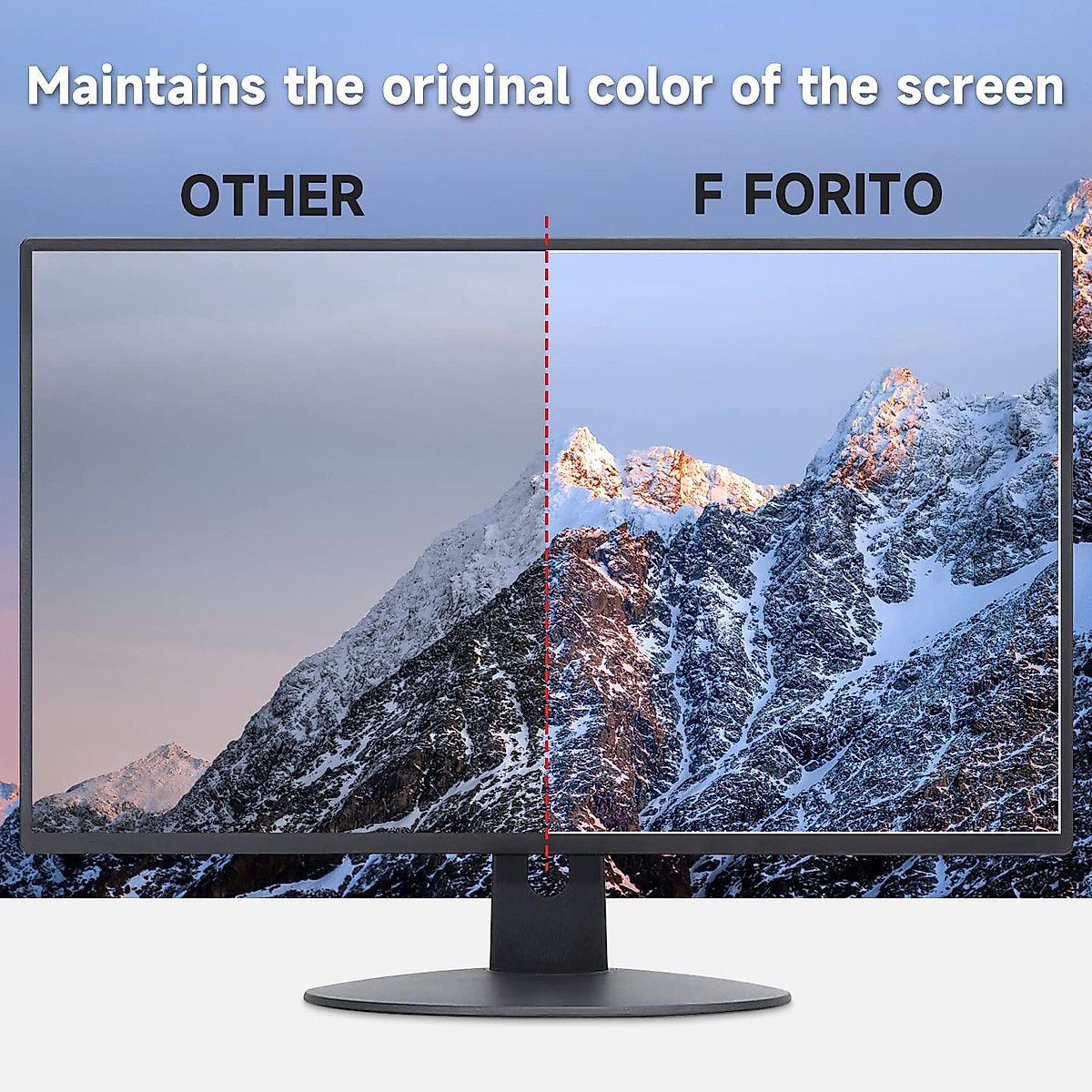 F FORITO 2-Pack 24 inch Anti Glare Computer Screen Protector, Matte Computer Screen Cover Compatible with 24" Sceptre/HP/KOORUI/Dell/ViewSonic/BenQ/LG/SAMSUNG/ASUS Desktop with 16:9 Aspect Ratio
