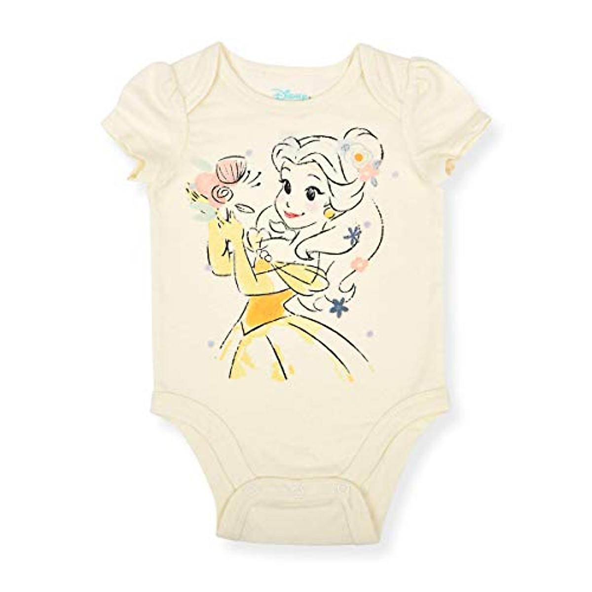 Disney Princess 5-Pack Girls Leotard Bodysuits for Infants and Newborn Babys