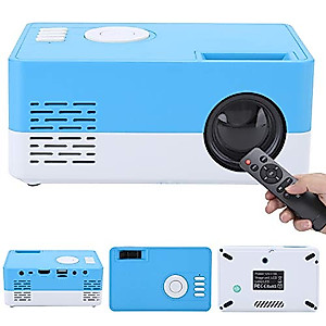 1080P Full HD Projector | Mini LED Projector with Rack | Portable Home Theater Media Player Digital Video Projector Short Throw Projector for Smartphone/Computer/Laptop (100‑240V)(#3-1)