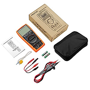 Proster Autoranging Multimeter 6000 Count TRMS Digital Multitester NCV AC DC Current Voltage Tester Amp Ohm Volt Meter Capacitance Test Temperature Measurement Continuity Tester