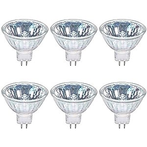 GMY MR16 Halogen Bulb 35W, Dimmable 12V MR16 GU5.3 Spotlight, 4000Hrs Long Lifetime, 2800K Warm White 480LM, 36° Beam Angle Bi-Pin Base 6Pack