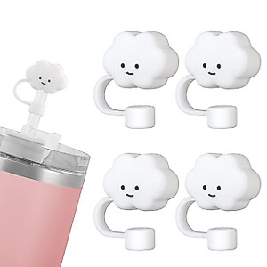 MLKSI 4 Pack Straws cover for Stanley 40 oz Adventure Tumbler, Straw Cover for Stanley Cup Accessories, 4 Pcs Straws Cap for Stanley 40 oz 30oz Tumbler with Handle