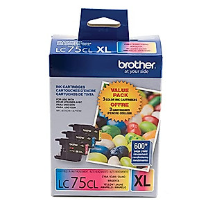 Brother Genuine High Yield Color Ink Cartridge, LC753PKS, Replacement 3 Pack Color Ink, Includes 1 Cartridge Each of Cyan, Magenta & Yellow, Page Yield Up To 600 Pages/Cartridge, LC753PKS