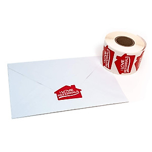 House Shaped I Love Referrals Sticker - Great Real Estate Agents and Sales Supplies (House Shape, I Love Referrals)